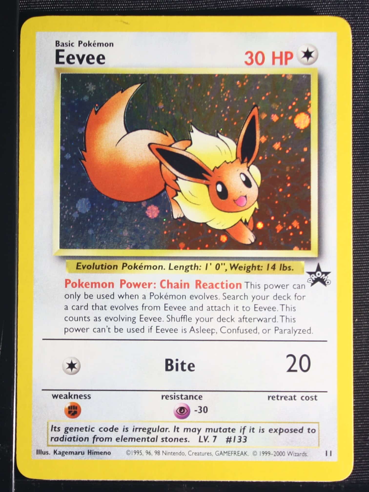 2000 Pokemon Black Star Promo #11 Eevee Holo PSA